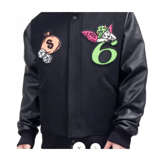 Mens Roku Studio Varsity Letterman Jacket